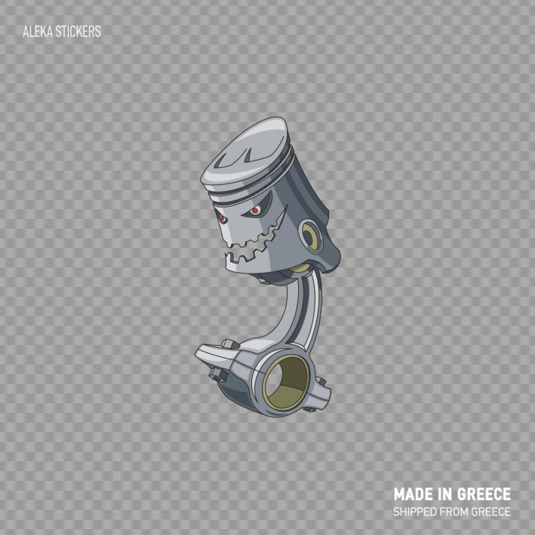 Decal Sticker Caricature Piston Auto-moto Repair Gear Motorbike ...