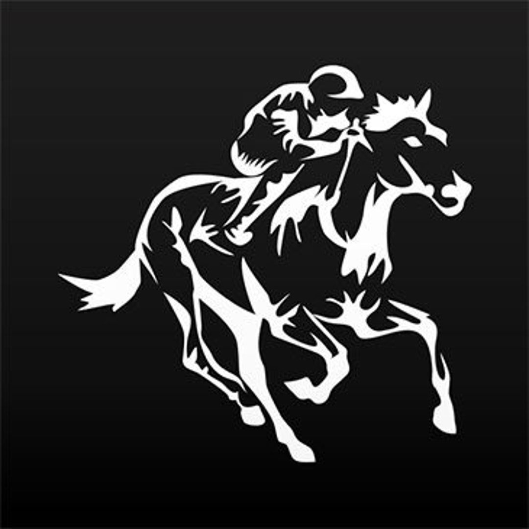 Decal Sticker Horse Racing Jockey Sports Gambling Speed Wild Top ...