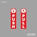 Decal Sticker Push - Pull Door Open Close Door Information Sign ...