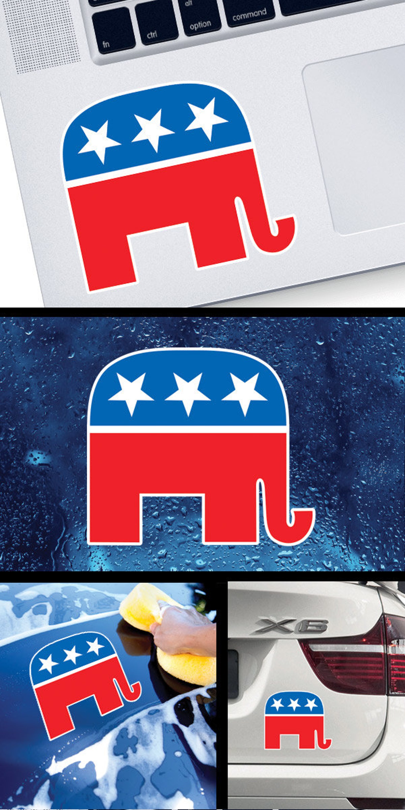 Decal Sticker Republican Party Political Bumper Politics Top - Etsy