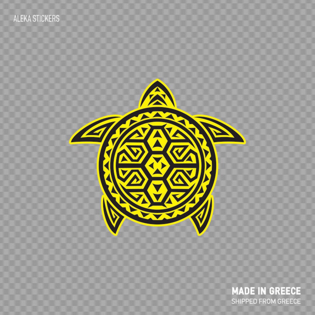 Decal Sticker Turtle Tribal Surf Style Decorative Exotic Feng Shui ...