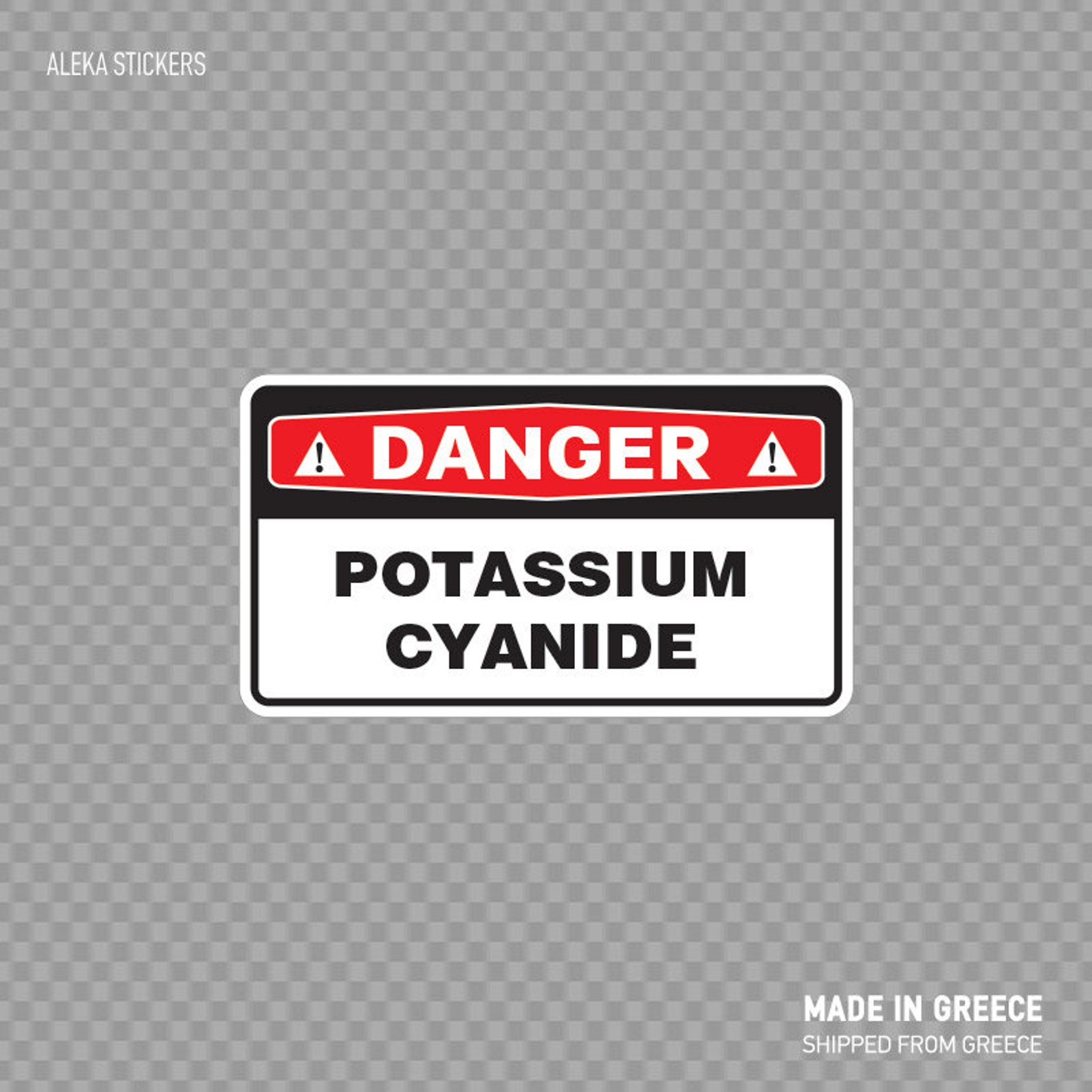 Decal Sticker Potassium Cyanide Chemical Sign Safety Sign Top - Etsy