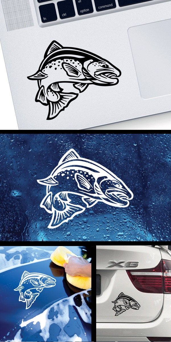 Decal Salmon Fish Boat Bait the Hook Deep Water Fishing | Etsy