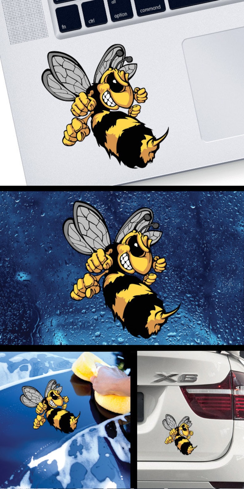 Decal Sticker Bee Hornet Wasp Vespa Racing Speed Top Quality | Etsy