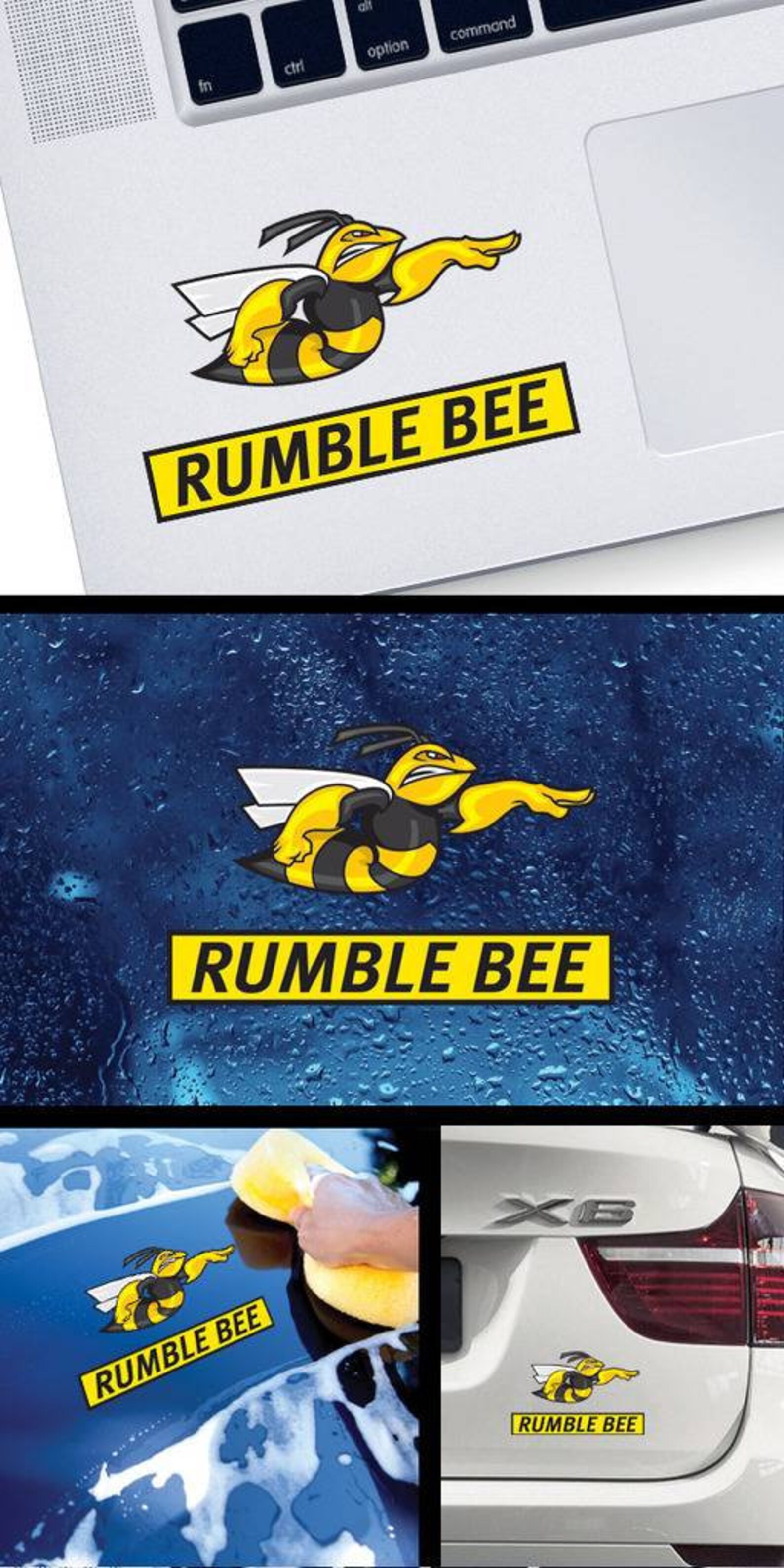 Decal Sticker Rumble Bee Speed Racing Top Quality Cartoon - Etsy