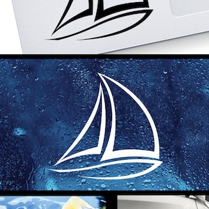 Decal Sticker Sailing Boat Adventure Open Sea Yacht Sea Sports ...