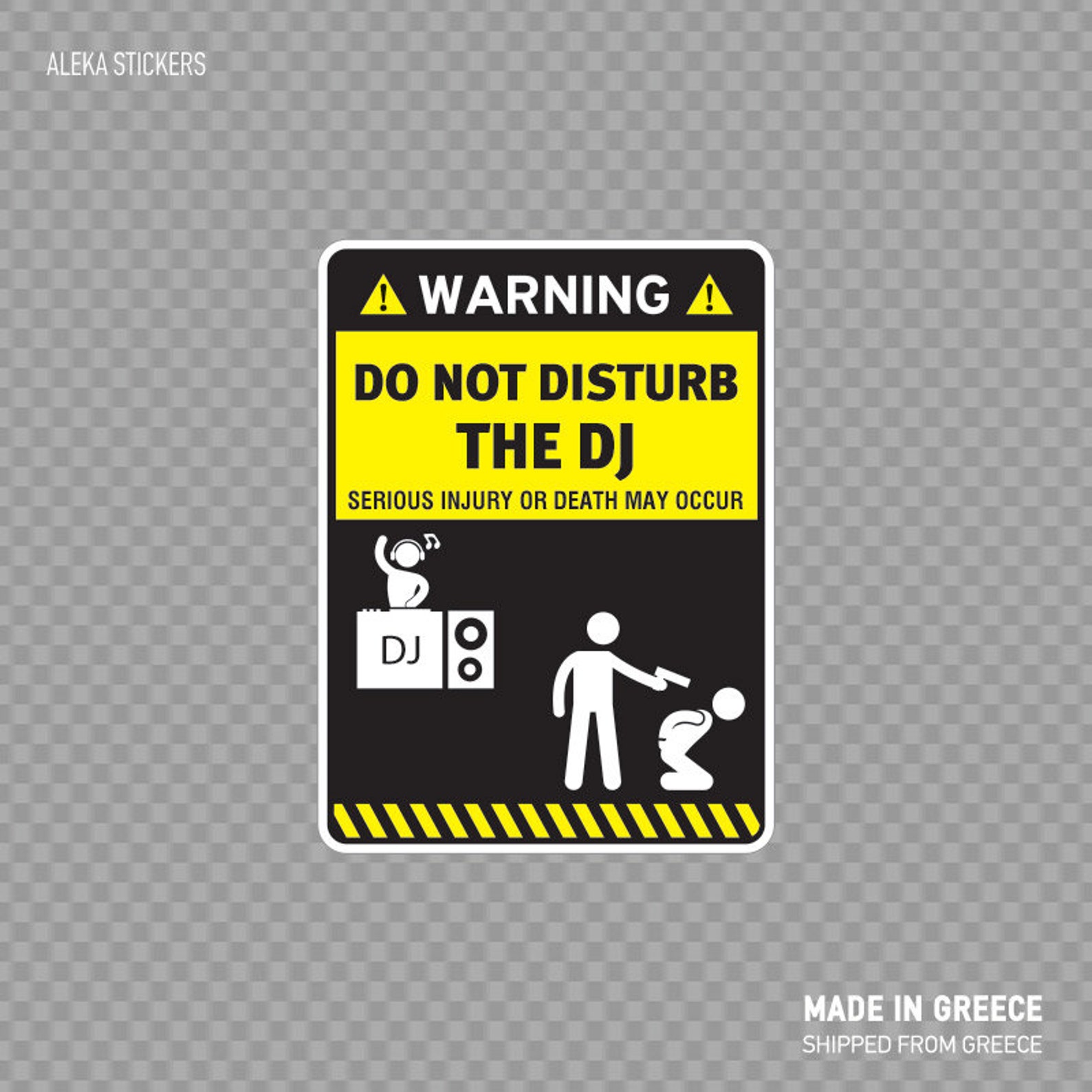 Decal Sticker Do Not Disturb the Dj Funny Sign Music Night Club X4537 ...