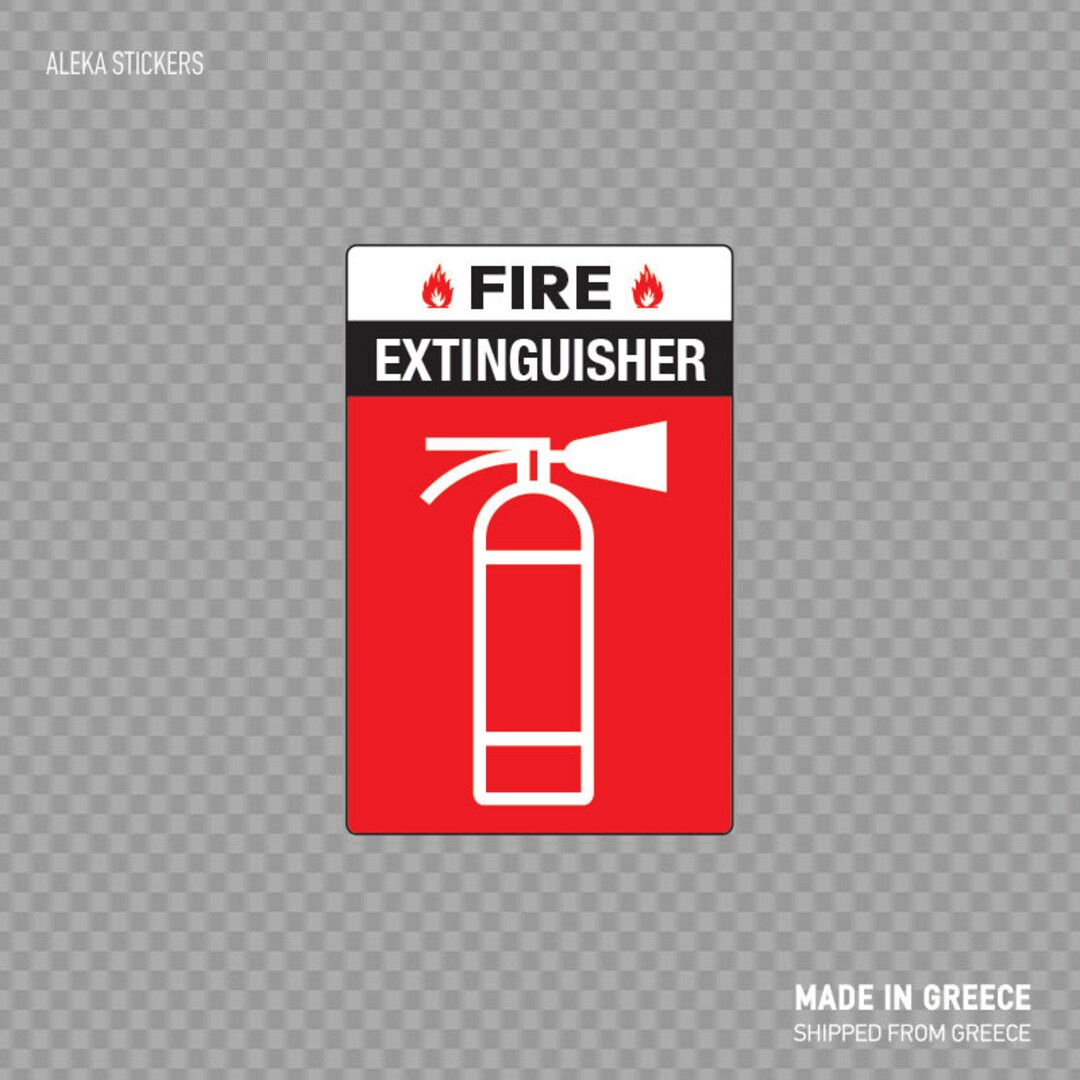 Decal Sticker Fire Extinguisher Sign Safety Red XX7X8 - Etsy