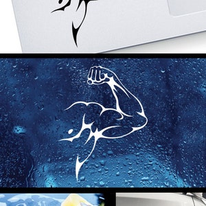 Decal Sticker Bodybuilder Muscle Gym Physical Exercise Balance Strength ...