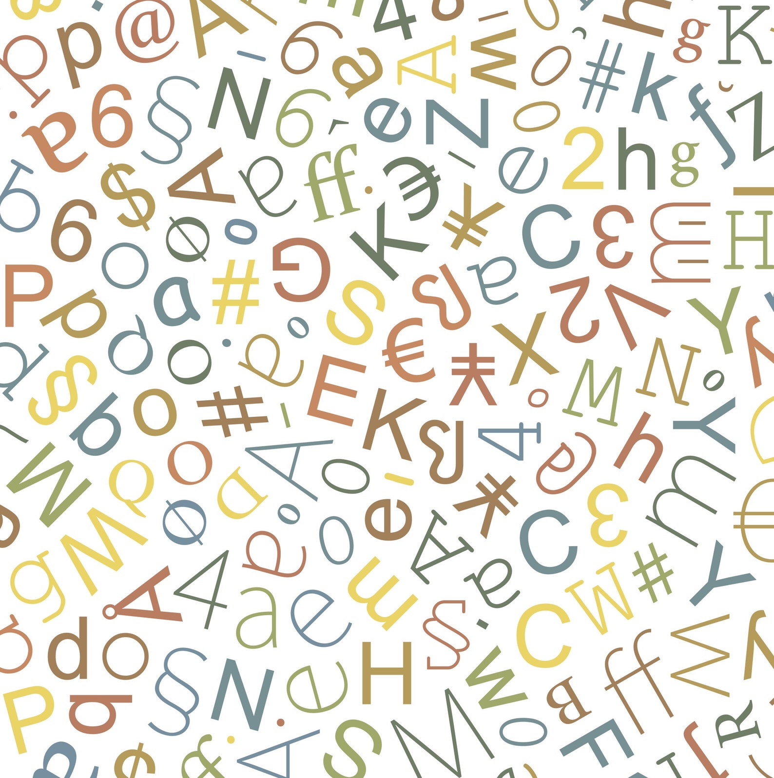 Mosaic Typography Letters Composition for Textile Prints or - Etsy