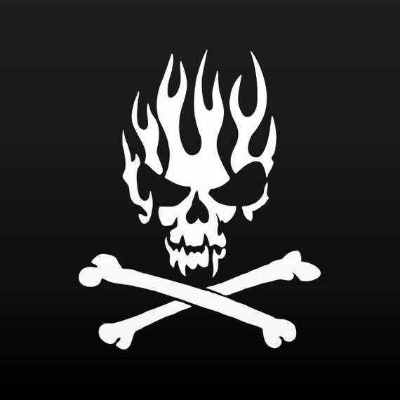 Skulls And Crossbones On Fire