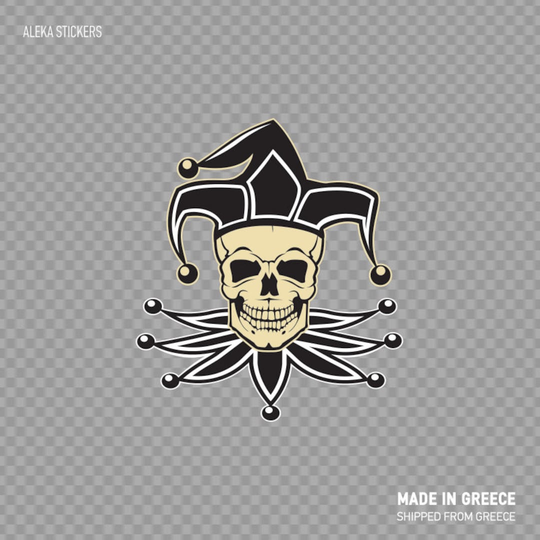 Decal Sticker Joker Skull Symbol Mafia Games Malicious Smile W8768 - Etsy
