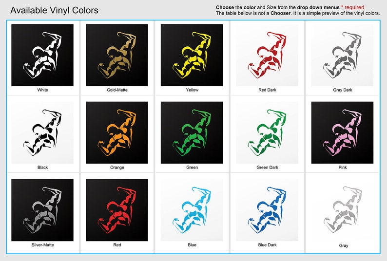 Decal Sticker Body Builder Gym Physical Exercise Strength Flexibility ...