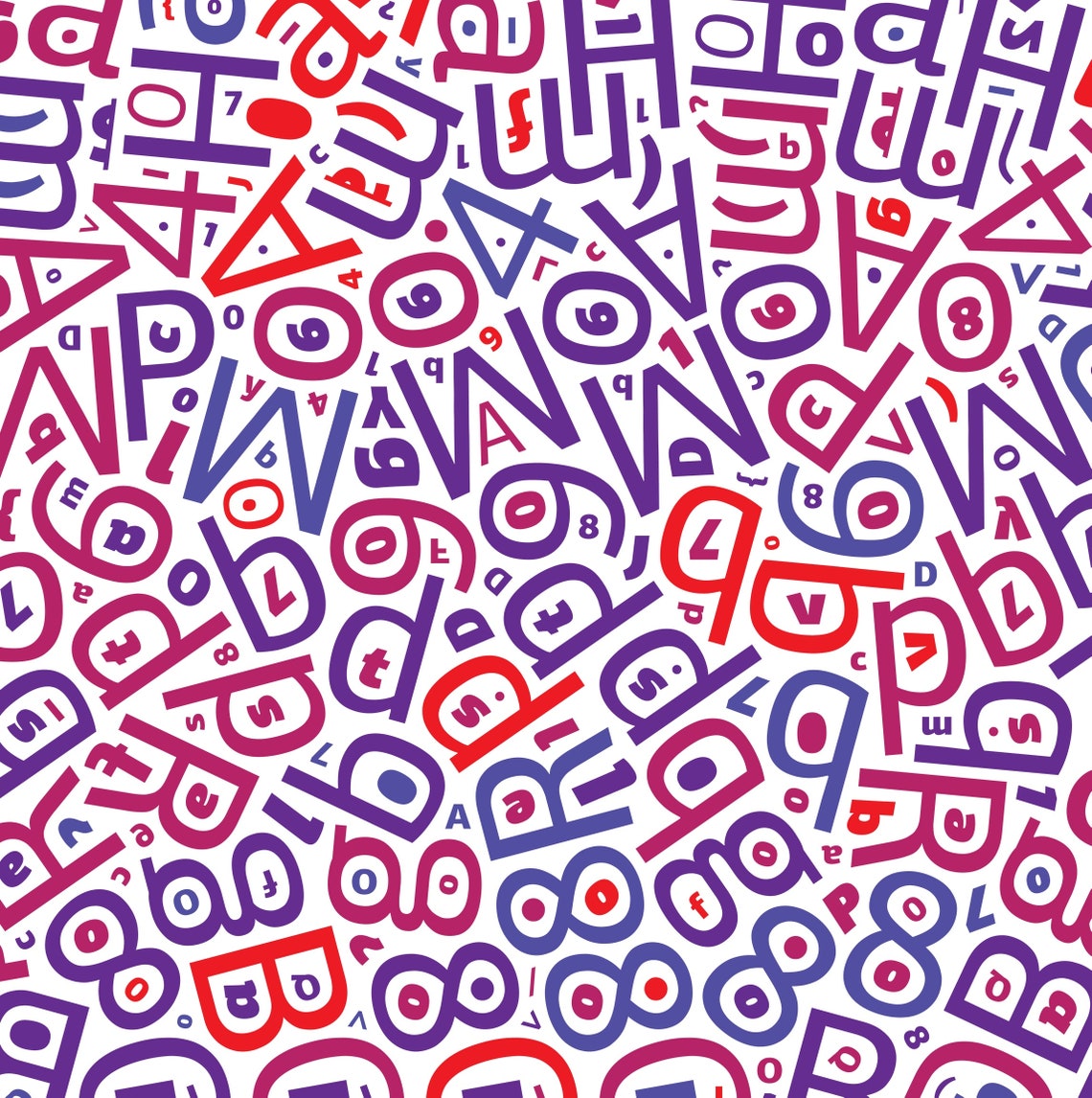 Mosaic Typography Letters Composition for Textile Prints or Poster ...