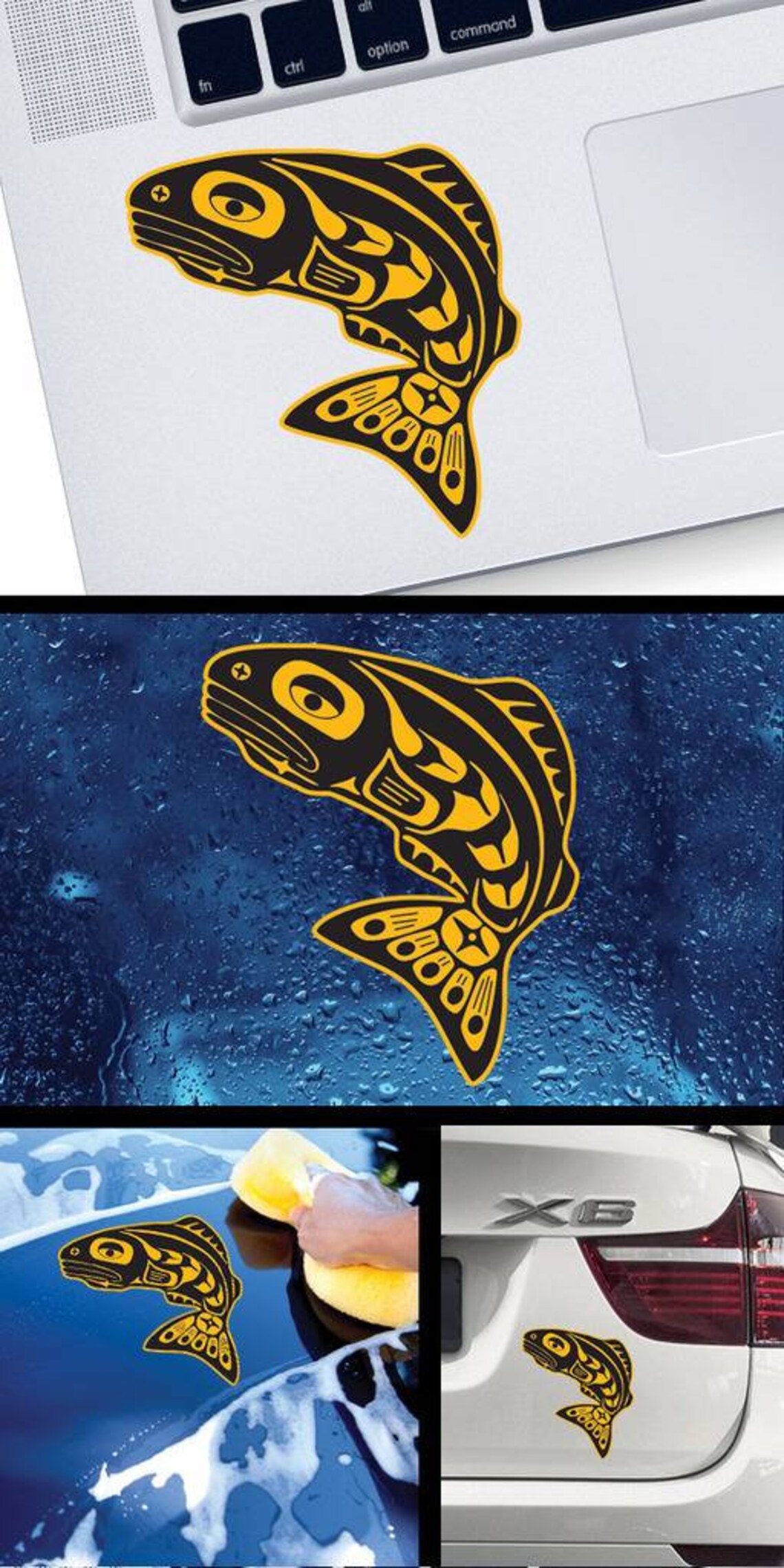Decal Sticker Ancient Aztecs Native Fish Fishing Store - Etsy