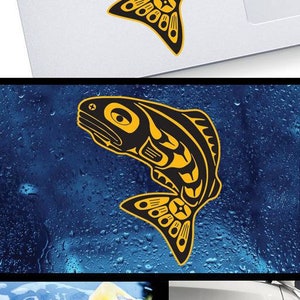 Decal Sticker Ancient Aztecs Native Fish Fishing Store Decoration ...