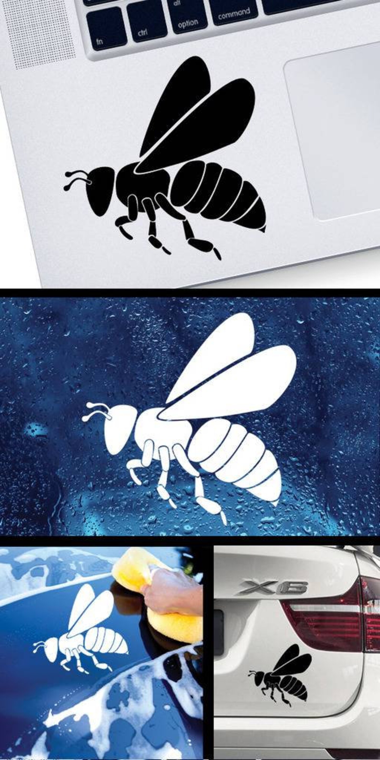 Decal Sticker Bee Hornet Wasp Vespa Insect Honey Racing Top - Etsy