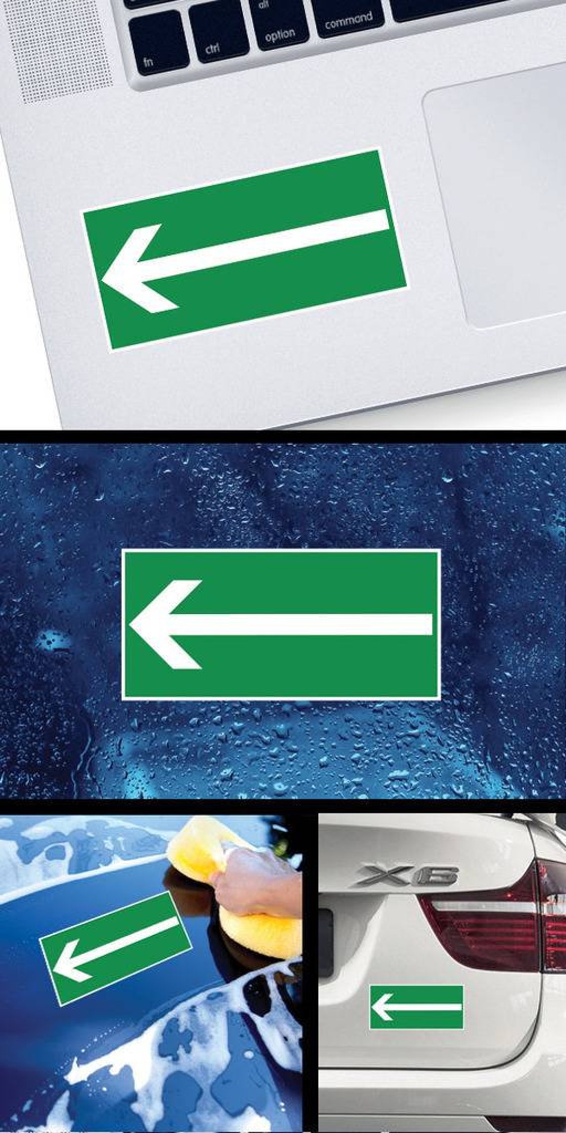Decal Sticker Direction Arrow Sign clear guidance Quality | Etsy