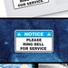 Decal Sticker Notice Please Ring Bell for Service Information Sign Top ...
