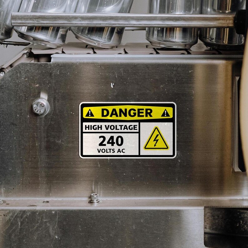 Buy Decal Sticker Danger High Voltage 240 Volts Ac Safety Sign ...