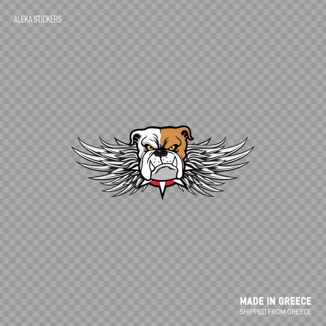 Decal Sticker Racing Bulldog Emblem With Wings Car Decoration Motorbike ...