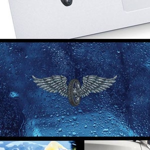 Decal Sticker Wheel With Wings Auto-moto Repair Decoration Helmet ...
