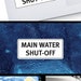 Decal Sticker Main Water Shut-off Quality Signage Clear Guidance Safety ...