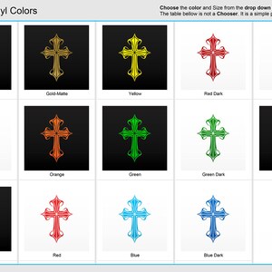 Decal Sticker Heavy Metal Rock Cross Top Quality Vinyl Tattoo Style ...