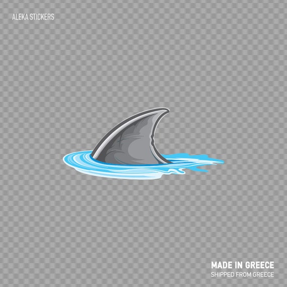 Decal Sticker Shark Fin Fear Terror Swimming W985W | Etsy