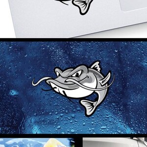 Decal Sticker Catfish Fishing Lake River Freshwater Fishing Fishing ...