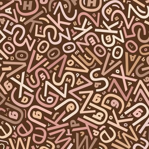 Mosaic Typography Letters Composition for Textile Prints or Poster ...