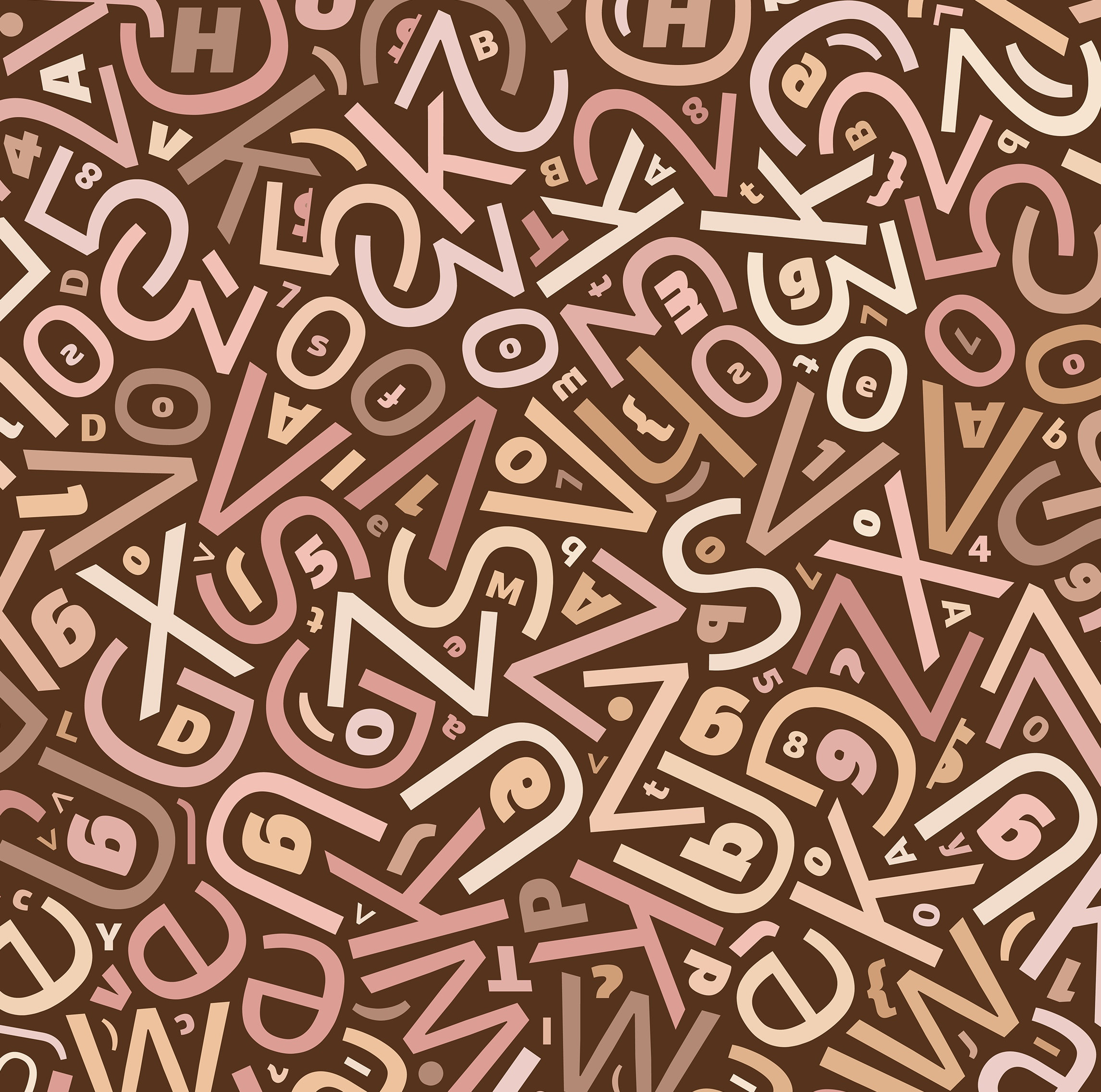 Mosaic Typography Letters Composition for Textile Prints or - Etsy