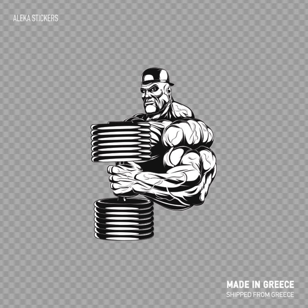 Decal Sticker Extreme Bodybuilder Physical Exercise Balance Strength ...