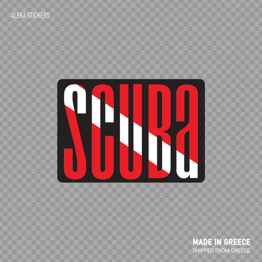 Decal Sticker Flag Diver Scuba Apnea Boat Decoration Deep Water Diving ...