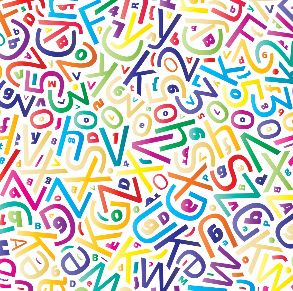 Mosaic Typography Letters Composition for Textile Prints or Poster ...