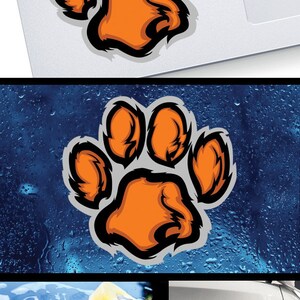 Decal Sticker Tiger Footprint Paw W9932 - Etsy