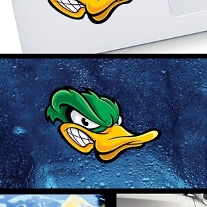 Decal Sticker Angry Duck Bird Cook Angry Aggression Roaring W9482 - Etsy