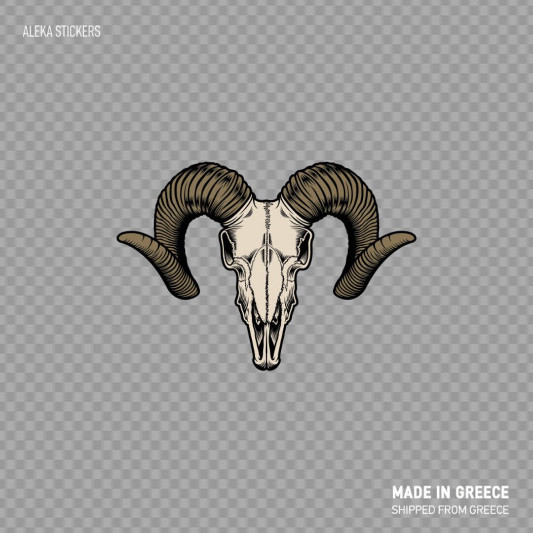 Decal Sticker Ram Skull Death Auto-moto Repair Decorative Room ...