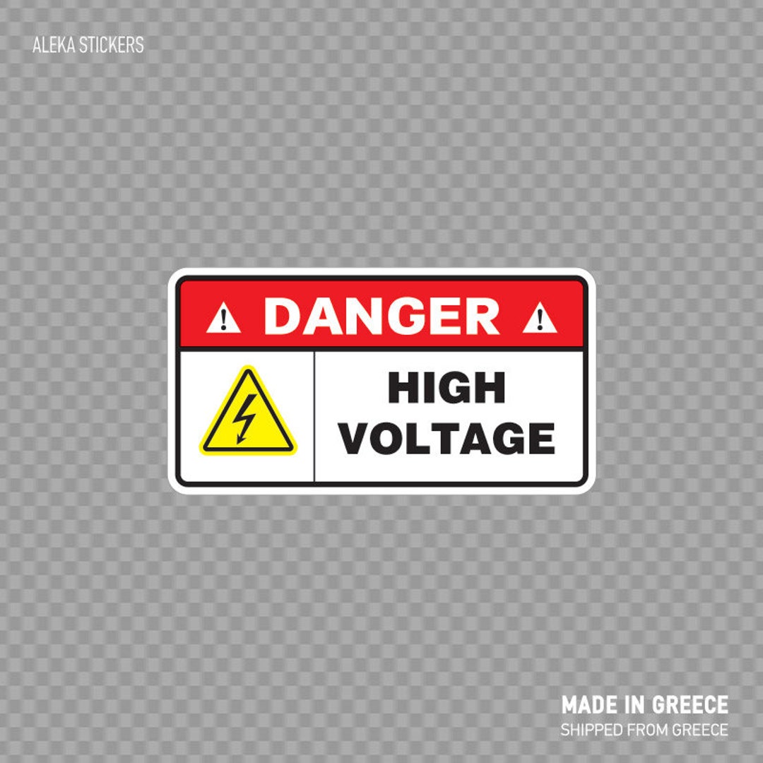 Decal Sticker Danger High Voltage Safety Sign Top Quality Vinyl ...