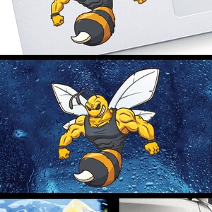 Decal Sticker Bee Hornet Wasp Bodybuilder Gym Racing Speed Helmet Store ...