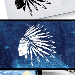Decal Sticker Native American Chief Navajo Apache Cherokees Geronimo ...