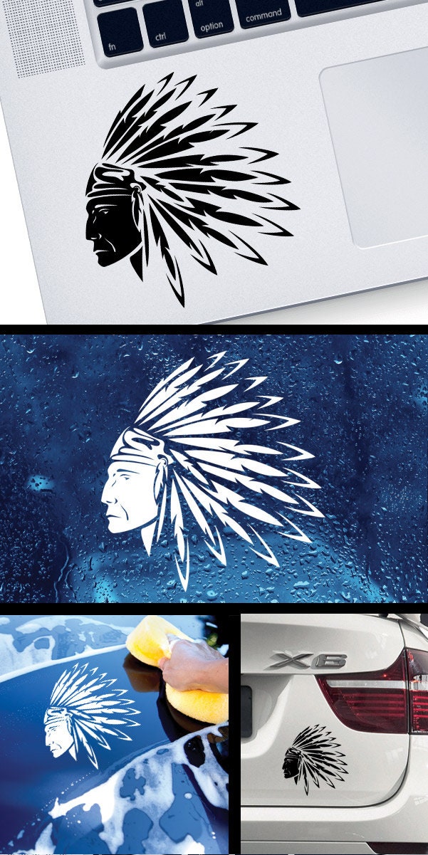 Decal Sticker Native American Chief Navajo Apache Cherokees Geronimo ...