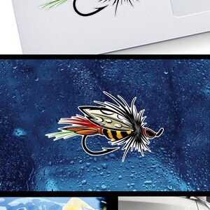 Decal Sticker Fly Fishing Fish Freshwater Lure Fishing River Bait the ...