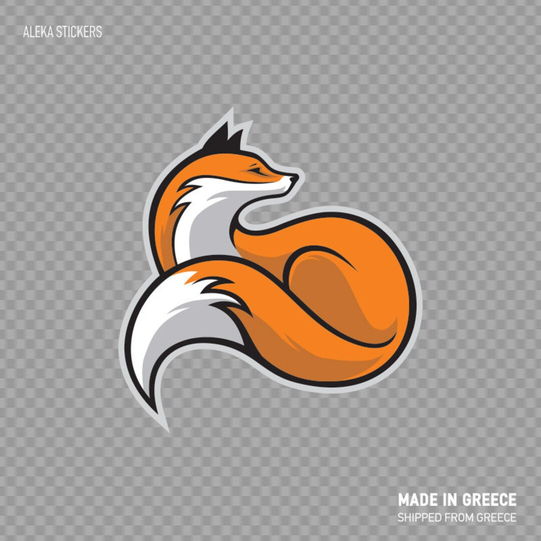 Decal Sticker Red Fox Tail Forest Nature Top Quality Vinyl Orange 267WW ...