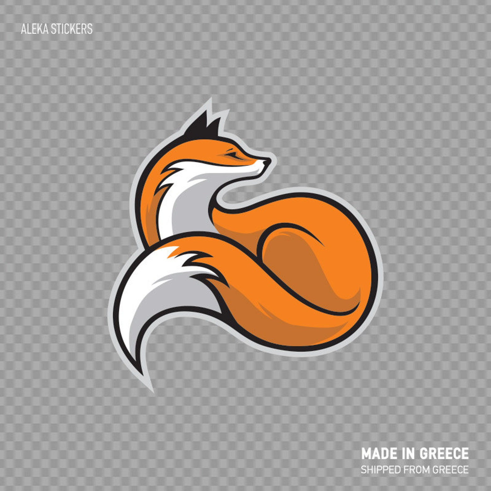 Decal Sticker Red Fox Tail Forest Nature Top Quality Vinyl | Etsy