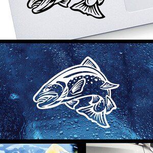 Decal Sticker Salmon Fish Fishing Store Decoration Freshwater Fishing ...