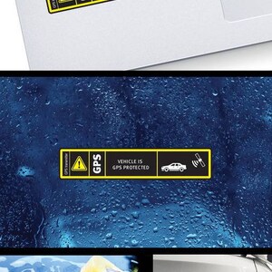 Decal Sticker Vehicle is Gps Protected Information Sign Machine Safety ...