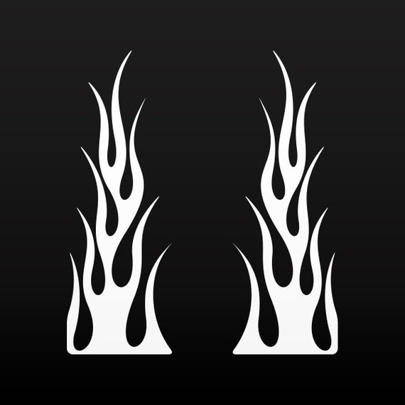 Decal Sticker Pair Of Flames car decoration easy rider flamed | Etsy