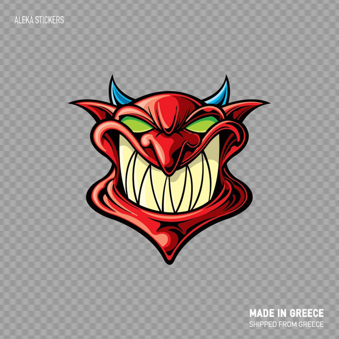 Decal Sticker Demon Evil Devil Smile Roaring Malicious Hell Death ...
