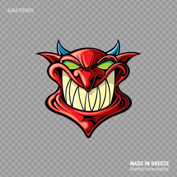 Decal Sticker Demon Evil Devil Smile Roaring Malicious Hell - Etsy